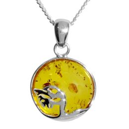 OSTSEE-SCHMUCK Damen Kette mit Anh&auml;nger "OSTSEE-SCHMUCK Kette mit Anh&auml;nger Windfl&uuml;chter 16 mm", 50cm, Silber 925 (Sterlingsilber), L: 42, silber,