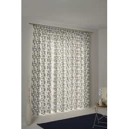 Vorhang Adam, B:145cm H:145cm, blau, Jacquard, Baumwolle (Bio-Baumwolle), Wohnzimmer, Gardinen, "Good Old Days", aus 100% Bio-Baumwolle