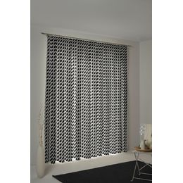 Vorhang Adam, B:145cm H:225cm, grau, Jacquard, Baumwolle (Bio-Baumwolle), Wohnzimmer, Gardinen, "Circles", aus 100% Bio-Baumwolle