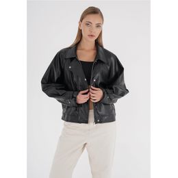 FRESHLIONS Damen Outdoorjacke "Mina", schwarz, Gr. XL, unifarben, 100% Polyester, Jacken, mit Riegeln an den &Auml;rmeln