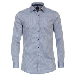 Venti Herren Businesshemd "Venti Businesshemd Langarm uni", blau, Gr. 41, unifarben, 97% Baumwolle, 3% Elasthan, Hemden