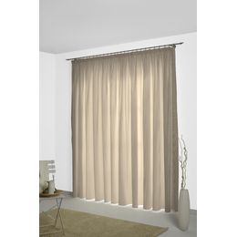 Vorhang WIRTH, B:135cm H:225cm, grau, Jacquard, Baumwolle, Wohnzimmer, Gardinen, "Neveres"