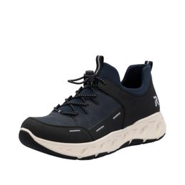RIEKER SPORT Damen Slip-On Sneaker, Gr. 42, schwarz, Nubuklederimitat, Textil, Schuhe, Schlupfschuh, Freizeitsneaker, Halbschuh mit gepolstertem