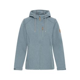 North Bend Damen Softshelljacke "Softshelljacke NBThory W Softshell W-PRO 8.000 mit wasserdichter Beschichtung", blau, Gr. 38, Obermaterial: 96%