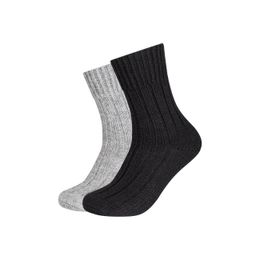 Camano Damen Socken "Socken 2er Pack", Gr. 35schwarz, 45% Polyacryl, 35% Wolle, 20% Polyamid, uni, Socken, 2er Pack W&auml;rmende Qualit&auml;t f&uuml;r kalte Tage,