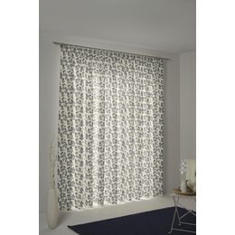 Vorhang Adam, B:145cm H:245cm, blau, Jacquard, Baumwolle (Bio-Baumwolle), Wohnzimmer, Gardinen, "Good Old Days", aus 100% Bio-Baumwolle