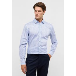Eterna Herren Langarmhemd "SLIM FIT", blau, Gr. 42, Twill, 100% Baumwolle, Hemden, NON IRON (b&uuml;gelfrei)