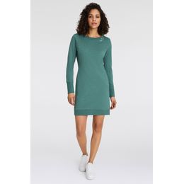 Ragwear Damen Sweatkleid "MENITA O", gr&uuml;n, Gr. M, kontrastfarbene Details, unifarben, Sweatware, Obermaterial: 70% Baumwolle, 30% Polyester, Kleider,