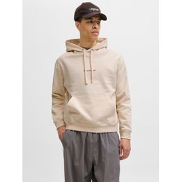 Jack & Jones JACK & JONES Jungen Kapuzensweatshirt "JORNORREBRO EMB SWEAT HOOD NOOS", wei&szlig;, Gr. L, unifarben, angeraute Sweatware, Obermaterial: 89% Baumwolle,