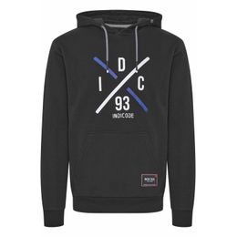 INDICODE Herren Kapuzenpullover "Hoodie IDLeon", schwarz, Gr. XL, bedruckt, Obermaterial: 100% Baumwolle CO., Pullover