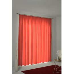 Vorhang WIRTH, B:127cm H:225cm, rot, Baumwolle, Wohnzimmer, Gardinen, "WIRTHNatur", 1-lagig