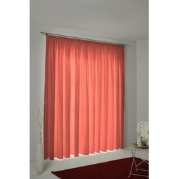 Vorhang WIRTH, B:127cm H:175cm, rot, Baumwolle, Wohnzimmer, Gardinen, "WIRTHNatur", 1-lagig