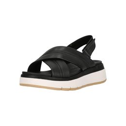 Clarks Damen Sandale "Tuscan Cross", Gr. 41, schwarz, Leder, Schuhe, mit eleganten Crossover-Riemen