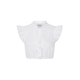 N&uuml;bler N&Uuml;BLER Damen Dirndlbluse "Dirndlbluse kurzarm Carla", wei&szlig;, Gr. 32, Obermaterial: 100% Baumwolle CO., Blusen