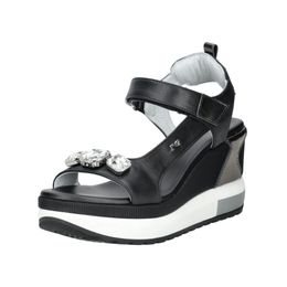 Nero Giardini Damen Keilsandalette "Nero Giardini Sandalen Leder", Gr. 36, schwarz, Leder, Schuhe