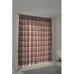 Vorhang WIRTH, B:132cm H:225cm, orange, Jacquard, Baumwolle, Polyester, Wohnzimmer, Gardinen, "Benewitz"