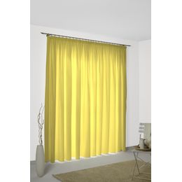 Vorhang WIRTH, B:132cm H:175cm, gelb, Polyester, Wohnzimmer, Gardinen, "SUNBONE"