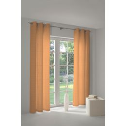 Vorhang Adam, B:145cm H:225cm, gelb, Jacquard, Baumwolle (Bio-Baumwolle), Wohnzimmer, Gardinen, "Urban Cactus", aus 100% Bio-Baumwolle