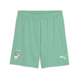 Puma Damen Sporthose "Elfenbeink&uuml;ste 2025 Shorts Herren", gr&uuml;n, Gr. S, colorblocking, Obermaterial: 100% Polyester, Hosen