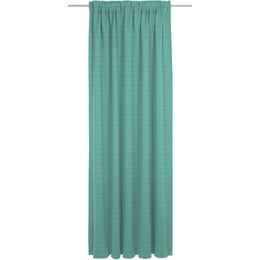 Vorhang Adam, B:142cm H:175cm, blau, Jacquard, Baumwolle, Wohnzimmer, Gardinen, "Graphic Ventus", aus 100% Bio-Baumwolle