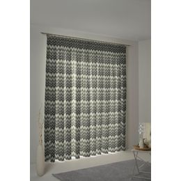 Vorhang WIRTH, B:132cm H:225cm, gr&uuml;n, Jacquard, Baumwolle, Polyester, Wohnzimmer, Gardinen, "Benewitz"