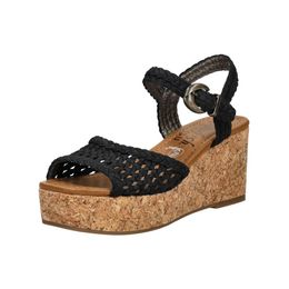Blowfish Damen Keilsandalette "Blowfish Sandalen Lederimitat", Gr. 36, schwarz, Lederimitat, Schuhe