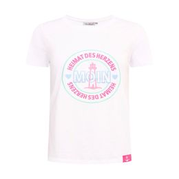 Zwillingsherz Damen T-Shirt ""Heimat des Herzens"", weiß, Gr. L, Web, Obermaterial: 92% Baumwolle, 8% Elasthan, Shirts, Stickerei, Kurzarm,