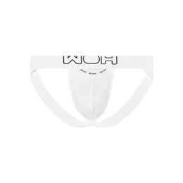 WOH Herren String "Jockstrap Sexy Fun Jockstrap 1er Pack", Gr. L, wei&szlig;, Obermaterial: 95% Baumwolle CO. 5% Elasthan EL., Unterhosen
