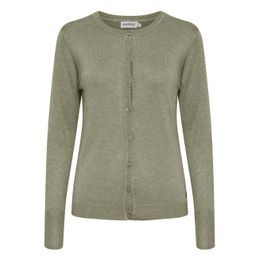 oxmo Damen Cardigan "Strickcardigan OXHlin", gr&uuml;n, Gr. S, Obermaterial: 80% Viskose CV. 20% Nylon NY., Strickjacken