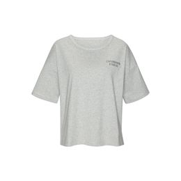 Damen T-Shirt, Copenhagen Studios, Gr. 32, grau, Single Jersey, Obermaterial: 88% Baumwolle, 12% Polyester, unifarben, Shirts, Aus Heavy Jersey