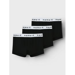 name it Jungen Trunk "NKMBOXER 3P NOOS", Gr. 122, weiß, Jersey, Obermaterial: 95% Baumwolle, 5% Elasthan, unifarben, Unterhosen