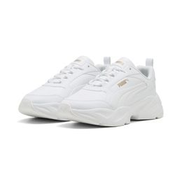 Puma Damen Sneaker "Cassia 2.0 Sneakers Damen", Gr. 39, weiß, Obermaterial: Textil, Synthetik, Leder; Futter: Textil; Innensohle: Textil; Laufsohle: