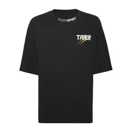 Plein Sport Herren T-Shirt "Tiger Tokyo", schwarz, Gr. XS, Obermaterial: 100% Baumwolle, Shirts