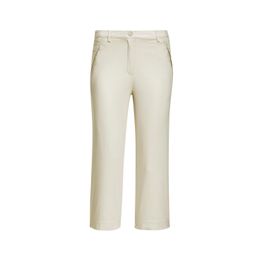 GOLDNER Damen 2-in-1-Hose "Kurzgr&ouml;&szlig;e Hose", beige, Gr. 20, Obermaterial: 97% Baumwolle CO. 3% Elasthan EL., Hosen