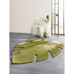Teppich HEINE HOME, B:180cm H:14mm L:120cm, gr&uuml;n, Wolle, Wohnzimmer, Teppiche