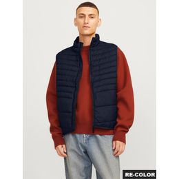 Jack & Jones JACK & JONES Herren Steppweste "JJESTATE Praktische Weste mit Beutel, ideal f&uuml;r unterwegs", blau, Gr. L, unifarben, Web, Obermaterial: 100%