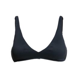 Roxy Damen Triangel-Bikini-Top "Rib Roxy Love The Oceana V", grau, Gr. XL, Obermaterial: 91% Nylon, 9% Elasthan., Bikini-Oberteile