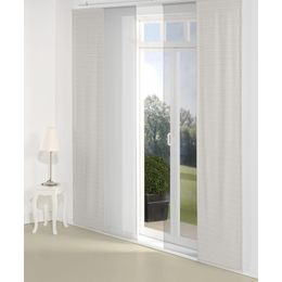 Schiebegardine WIRTH, B:60cm H:175cm, braun, Jacquard, Baumwolle, Polyester, Wohnzimmer, Gardinen, "Berwick"