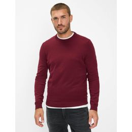 Brax Herren Rundhalspullover "Style RICK", rot, Gr. XL, Strick, 83% Baumwolle, 17% Polyamid, Pullover