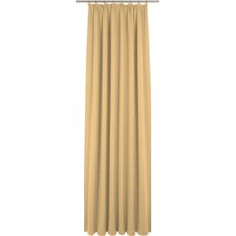 Vorhang Adam, B:145cm H:175cm, gelb, Jacquard, Baumwolle (Bio-Baumwolle), Wohnzimmer, Gardinen, "Graphic Ventus Light", aus 100% Bio-Baumwolle