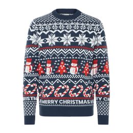 !Solid SOLID Herren Strickfleece-Pullover "Strickpullover SDPaja", blau, Gr. M, Obermaterial: 100% Polyacryl PAN., Pullover
