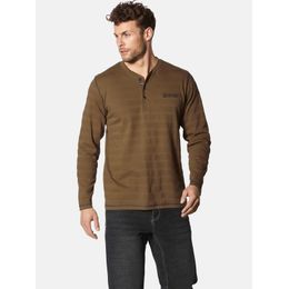 Babista Herren Langarm-Poloshirt "Langarmshirt LUIMONO", braun, Gr. ML, Obermaterial: 100% Baumwolle CO., Shirts
