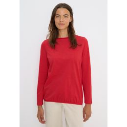 Cecil Damen Langarmshirtfiery rot, Gr. XXL, gestreift, Web, 80% Baumwolle, 20% Polyester, Shirts, im soften Baumwoll-Mix