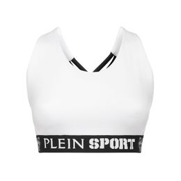 Plein Sport Damen Lauftop "Sport Top", weiß, Gr. L, Obermaterial: 90% Polyester, 10% Elasthan, Tops