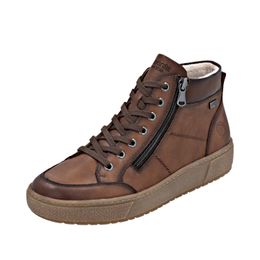 Remonte Damen Plateausneaker, Gr. 43, braun, Leder, Lederimitat, unifarben, Schuhe, Winterstiefelette, Casual Boots mit wasserabweisender TEX-Membran