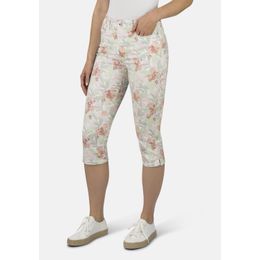 STOOKER WOMEN Damen 7/8-Hose "Print Capri Hose Skinny Fit", bunt, Gr. 44, angeraute Sweatware, 88% Baumwolle, 9% Polyester, 3% Elasthan, Hosen,