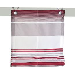 Raffrollo Kutti, B:45cm H:130cm, lila, Obermaterial: 100% Polyester, Wohnzimmer, Raffrollos, "Jamaica", halbtransparent, Polyester, gewebt, Streifen,