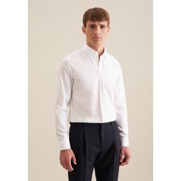 Seidensticker Herren Businesshemd "Schwarze Rose", wei&szlig;, Gr. 42, unifarben, 100% Baumwolle, Hemden, Slim 1/1 Button-Down-Kragen Uni