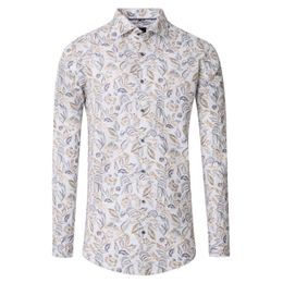 Venti Herren Businesshemd "Venti Businesshemd Print", beige, Gr. 40, bedruckt, 100% Baumwolle, Hemden