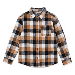 LEVI'S KIDS Kinder Langarmhemd "LVB BUFFALO CHECK FLANNEL", schwarz, Gr. 8, kariert, Web, Obermaterial: 100% Baumwolle, Hemden, weich und kuschelig